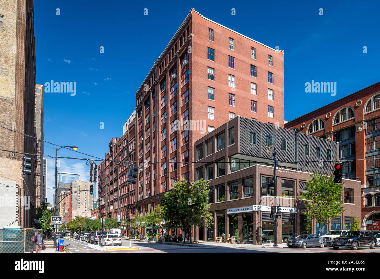 Buildings in the Printers Row neighborhood Stock Photo - Alamy