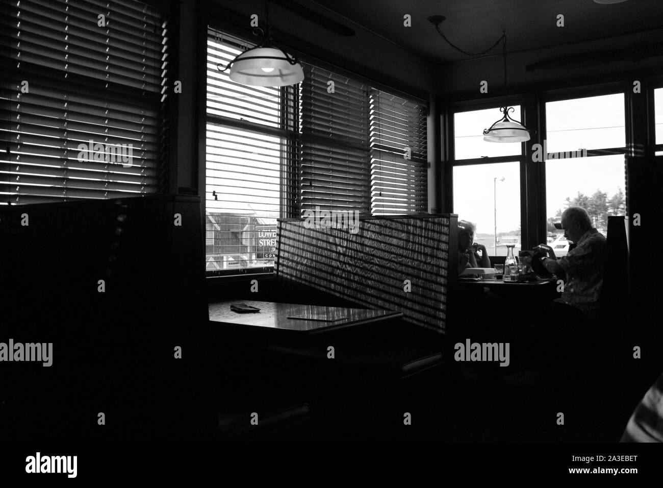 Looking trough window Black and White Stock Photos & Images - Alamy