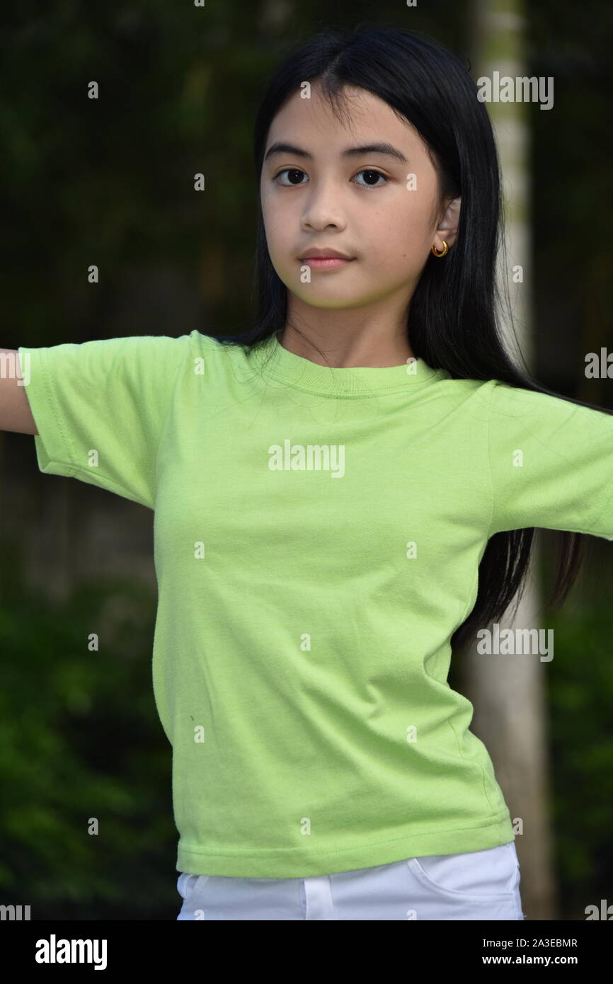A Serious Girl Preteen Stock Photo - Alamy