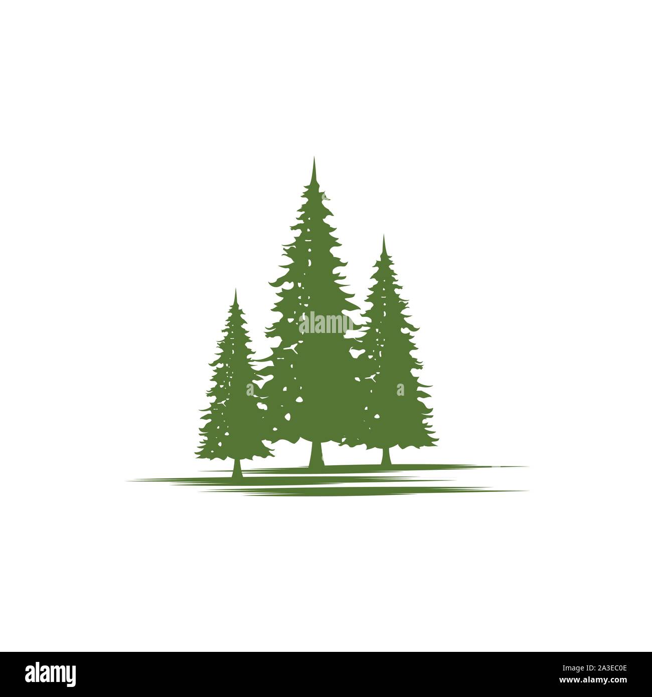 Cedar tree vector icon illustration design template Stock Vector Image ...