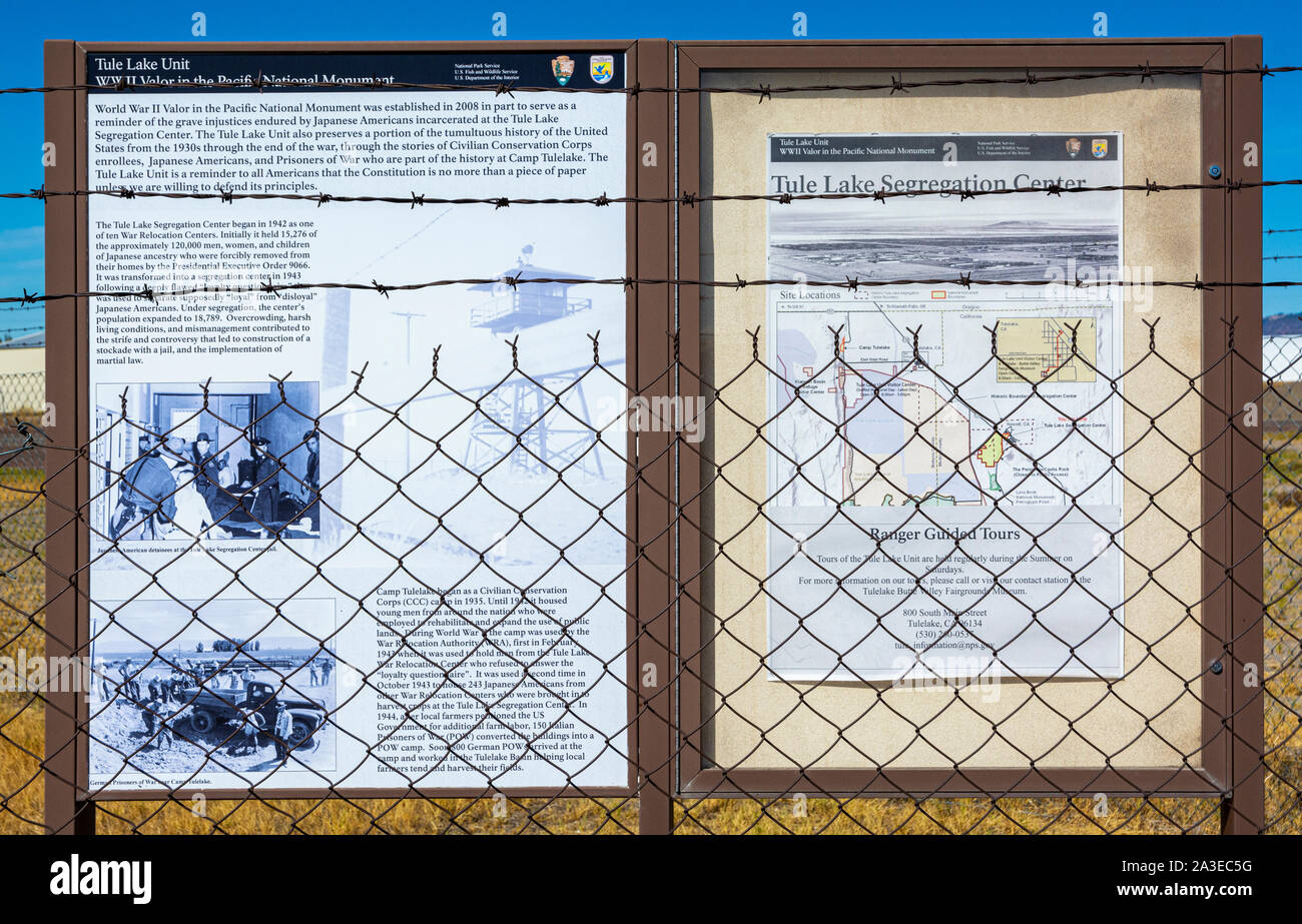 California, Tule Lake National Monument, Tule Lake Segregation Center ...