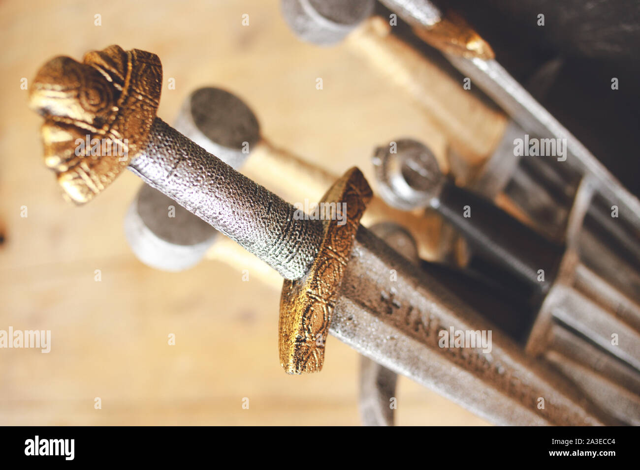 Lot of titan steel metal swords in a pack. Batch of multiple medieval ...