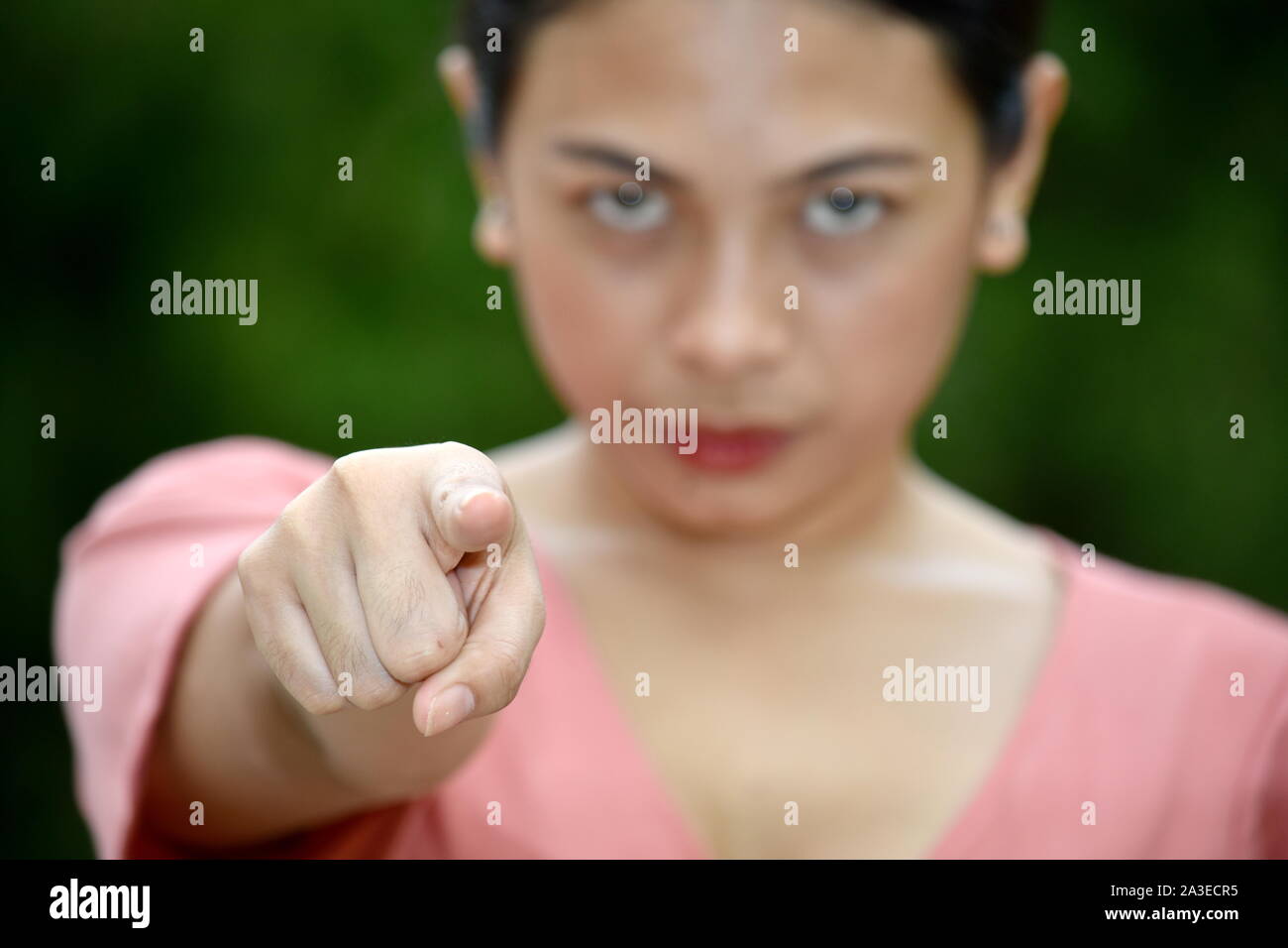 A Beautiful Female And Anger Stock Photo - Alamy
