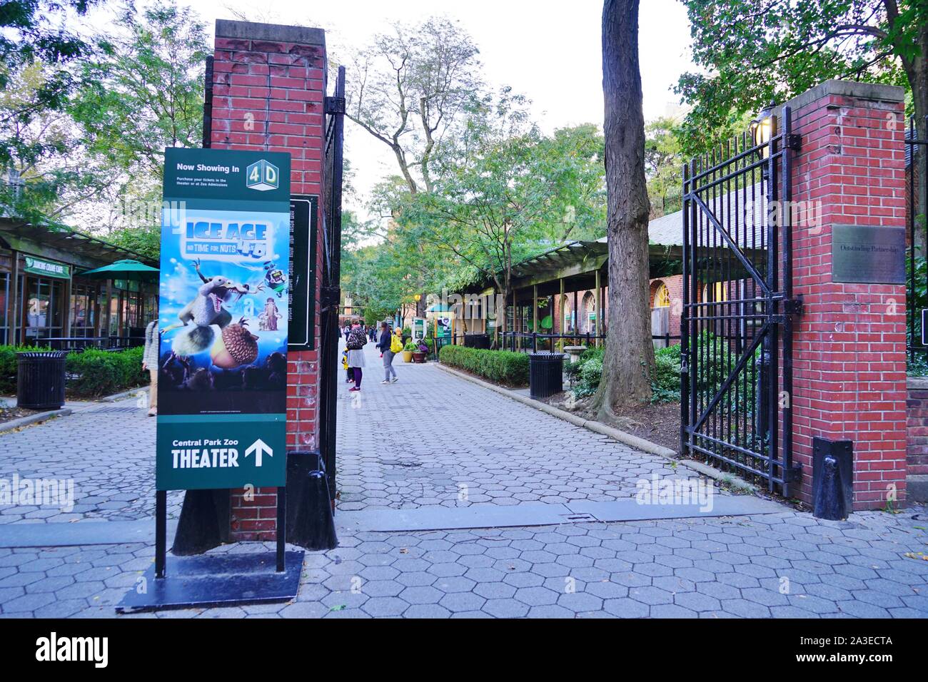 NEW YORK, NY -6 AUG 2019- View of the Central Park Zoo, a Wildlife ...