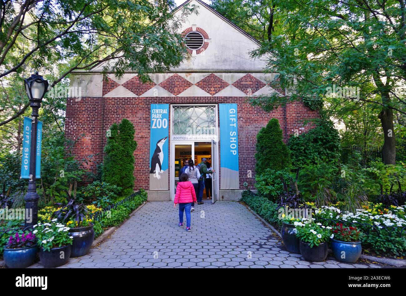 NEW YORK, NY -6 AUG 2019- View of the Central Park Zoo, a Wildlife ...