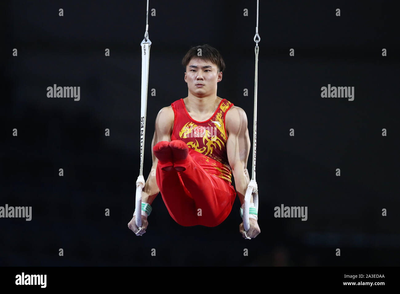 Stuttgart, Germany. 7th Oct, 2019. Sun Wei (CHN) Artistic Gymnastics ...
