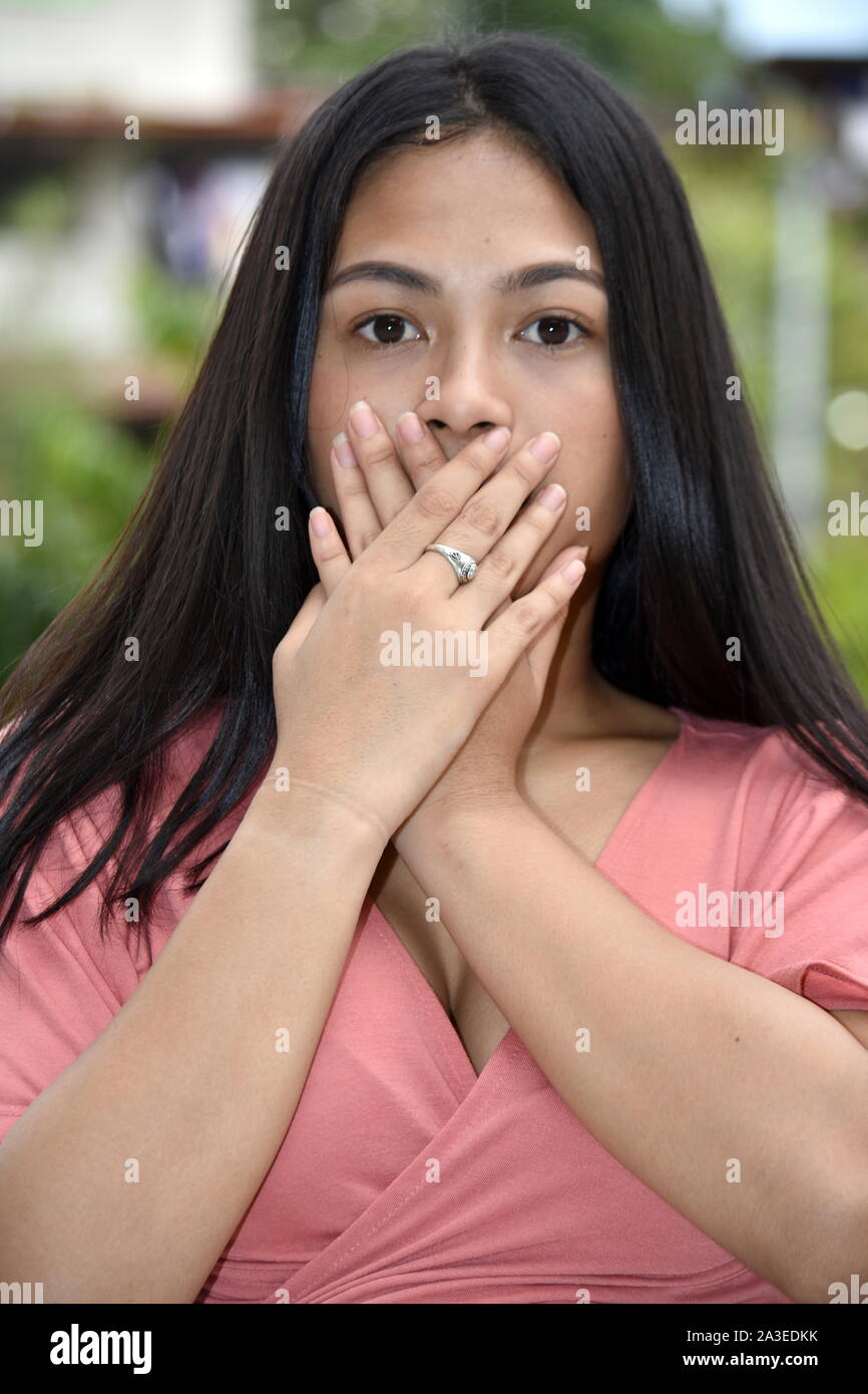 An Adult Female And Silence Stock Photo - Alamy