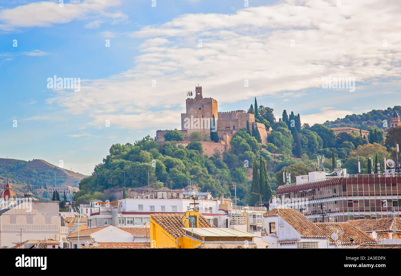 Famous Alhambra palace and cathedrals in Granada, Spain Stock Photo - Alamy