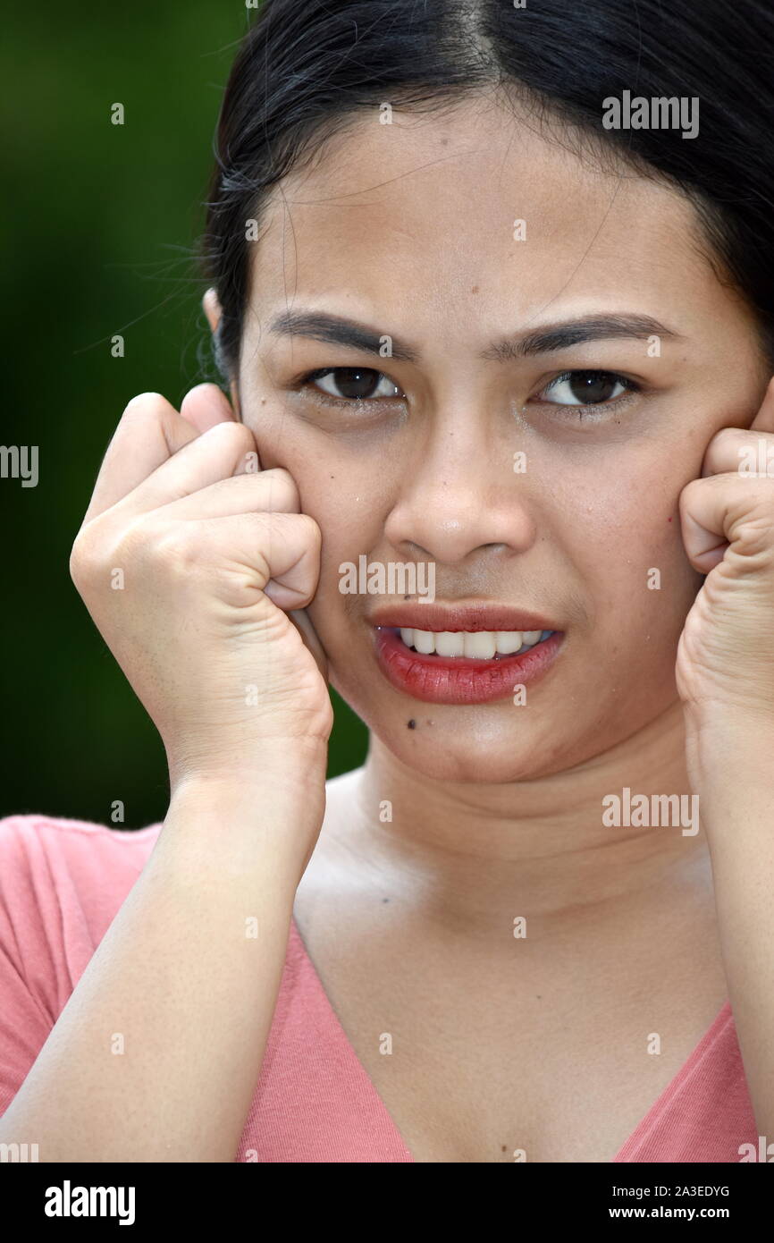 A Mad Female Woman Stock Photo - Alamy