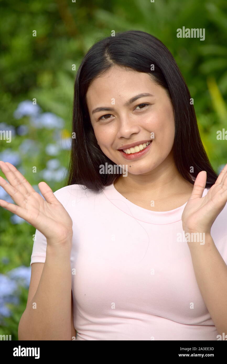 A Surprised Beautiful Person Stock Photo - Alamy