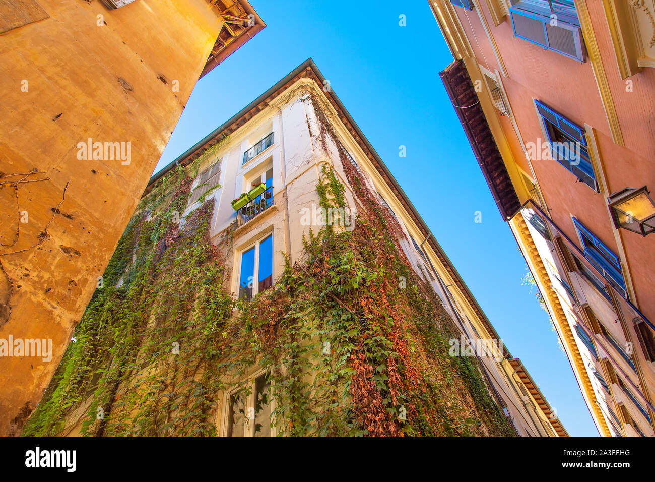 Beautiful Rome streets in historic city center near Vatican Stock Photo ...