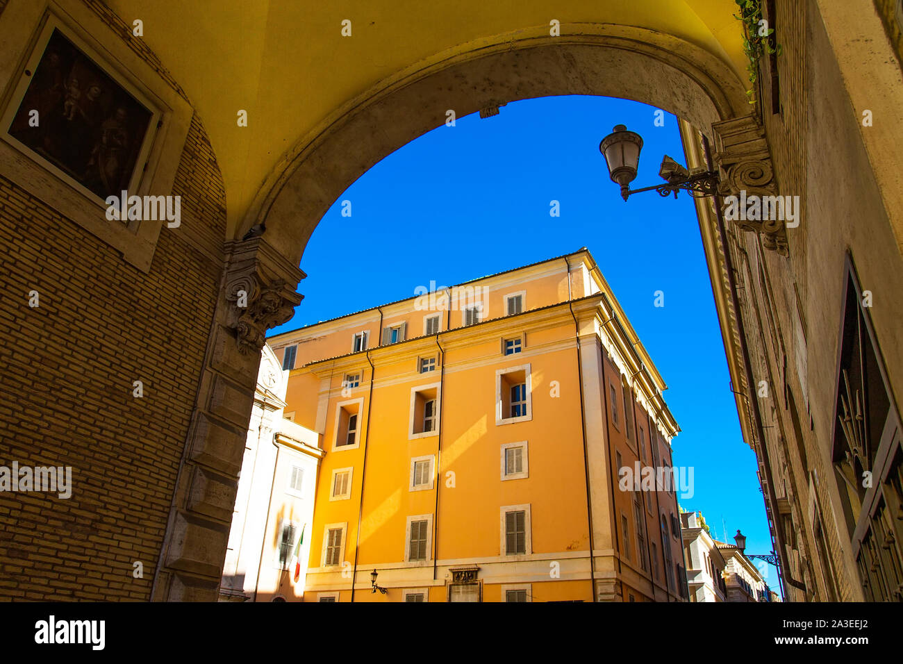 Beautiful Rome streets in historic city center near Vatican Stock Photo ...