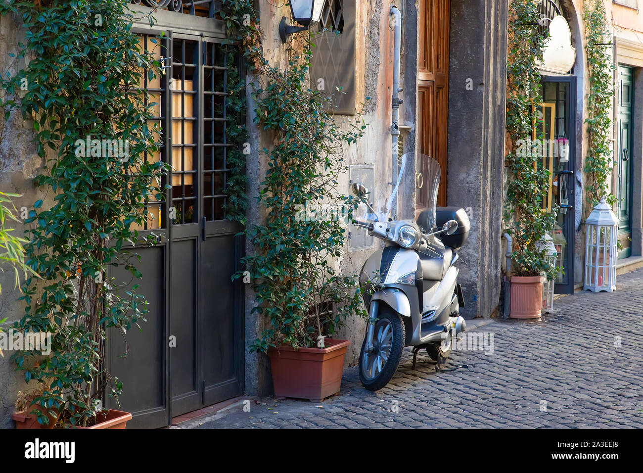 Beautiful Rome streets in historic city center near Vatican Stock Photo ...