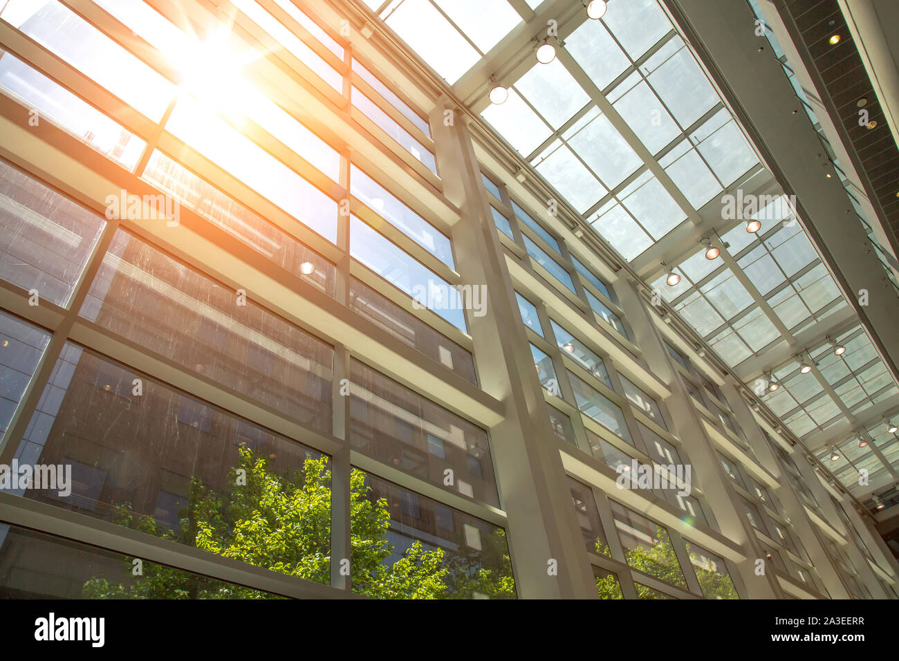 Technology innovation hub, office building interior Stock Photo - Alamy