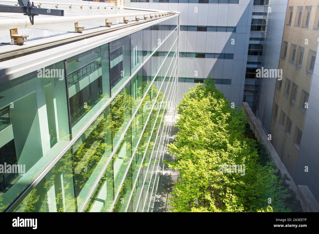 Technology innovation hub, office building interior Stock Photo - Alamy