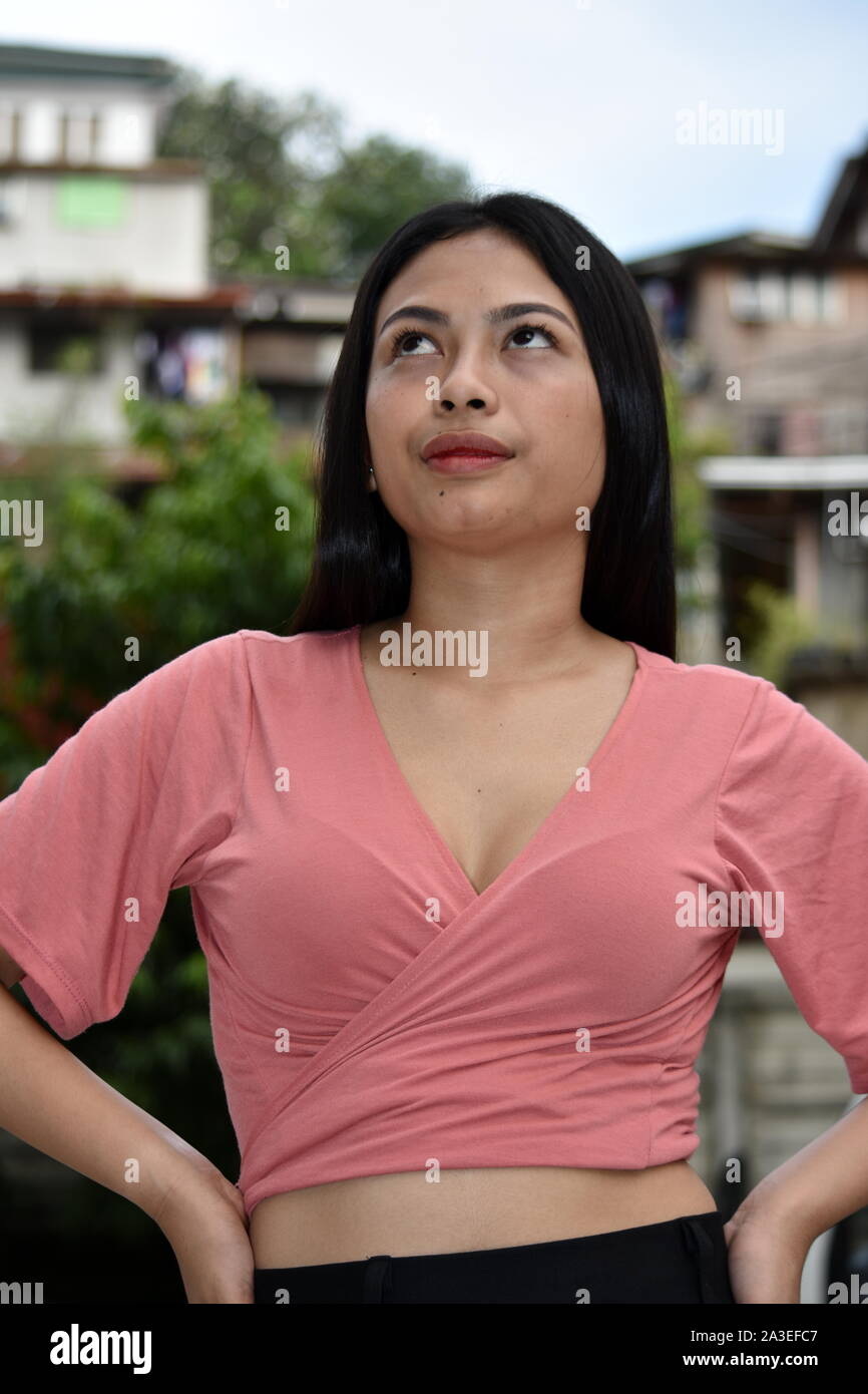An Uncaring Youthful Woman Stock Photo - Alamy