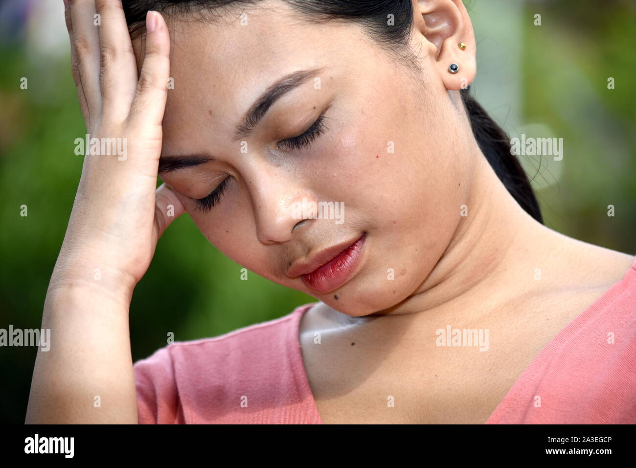 A Sad Adult Female Stock Photo - Alamy