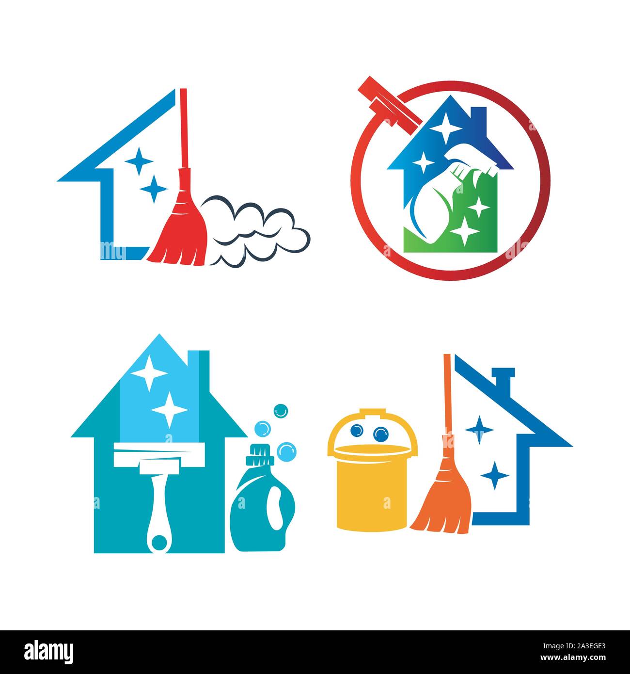 Cleaning Service Business logo design, Eco Friendly Concept for ...