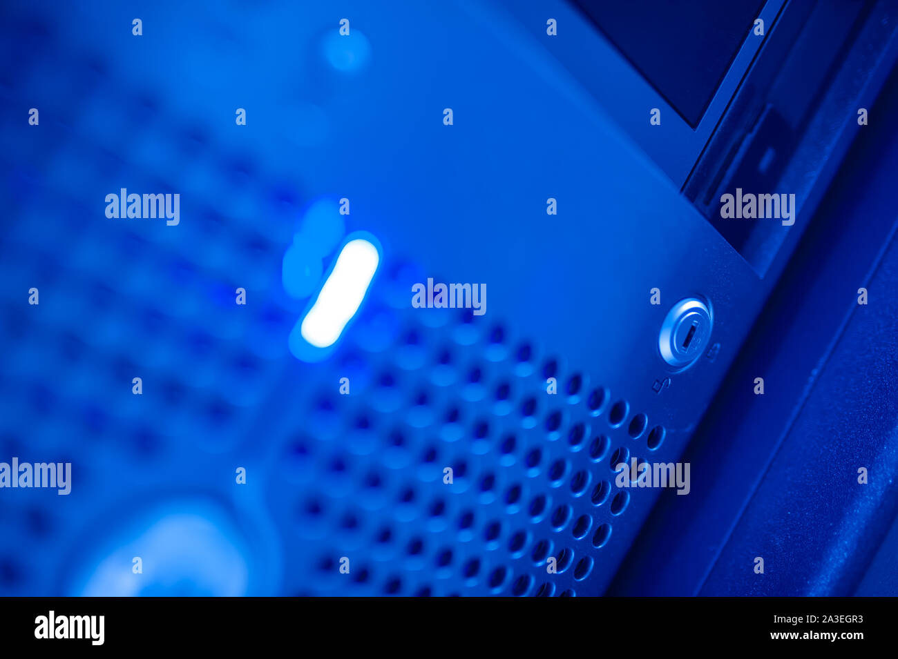 The server room tells the computer server that is working continuously ...