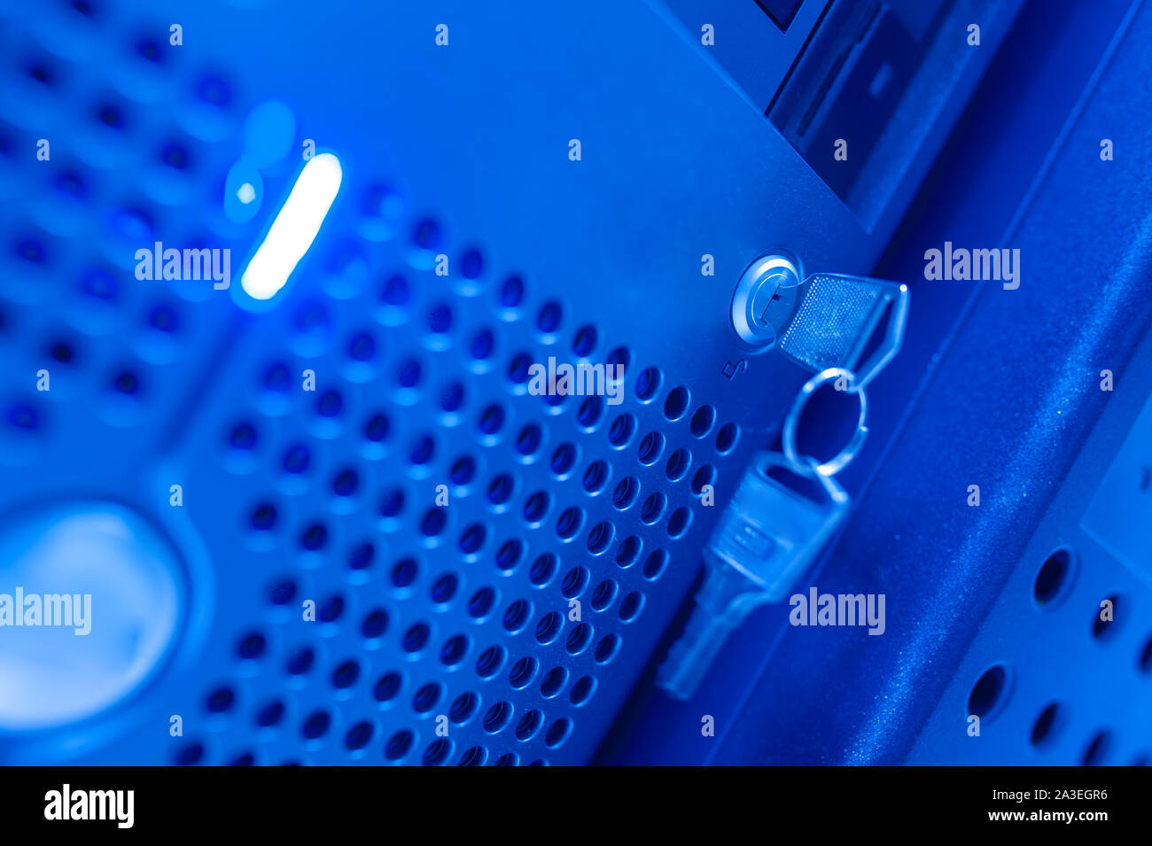 The server room tells the computer server that is working continuously ...