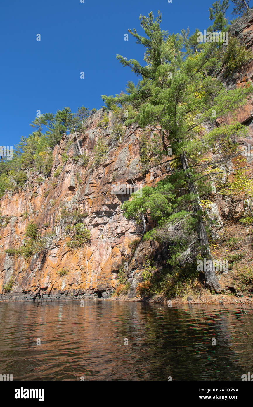 Rocky granite cuff along Barron canyon views from the river below Stock ...