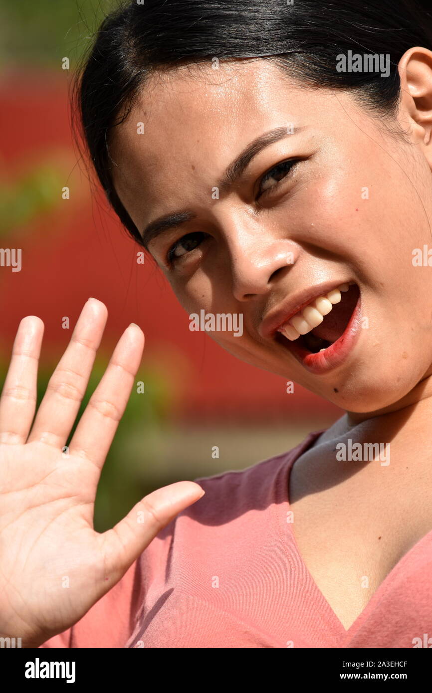 A Fearful Beautiful Minority Female Woman Stock Photo - Alamy