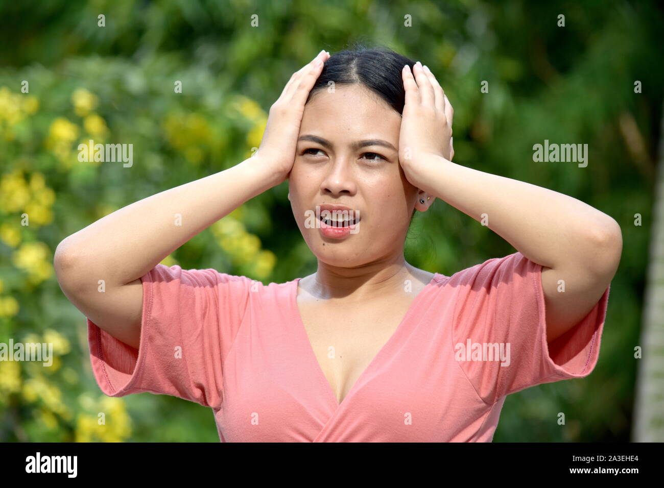 Beautiful Mature Woman Forgetful High Resolution Stock Photography and ...