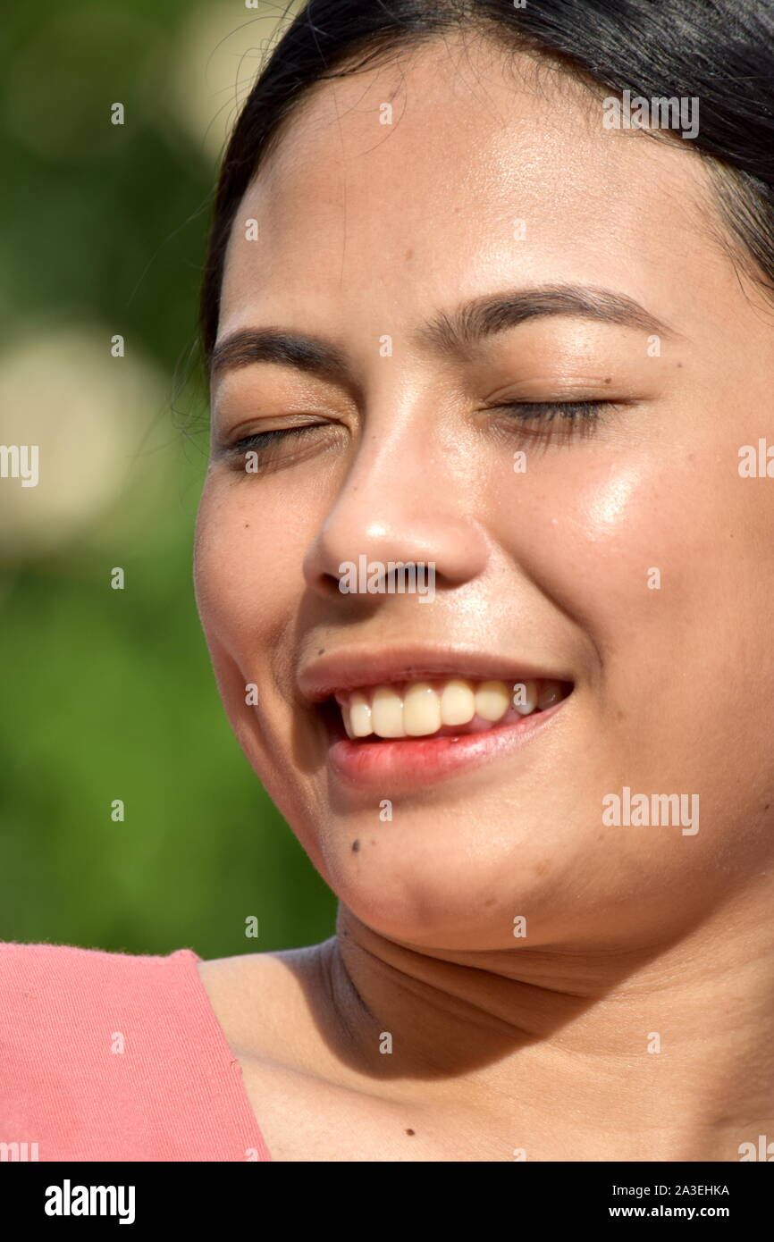 Young pretty woman closed hi-res stock photography and images - Alamy