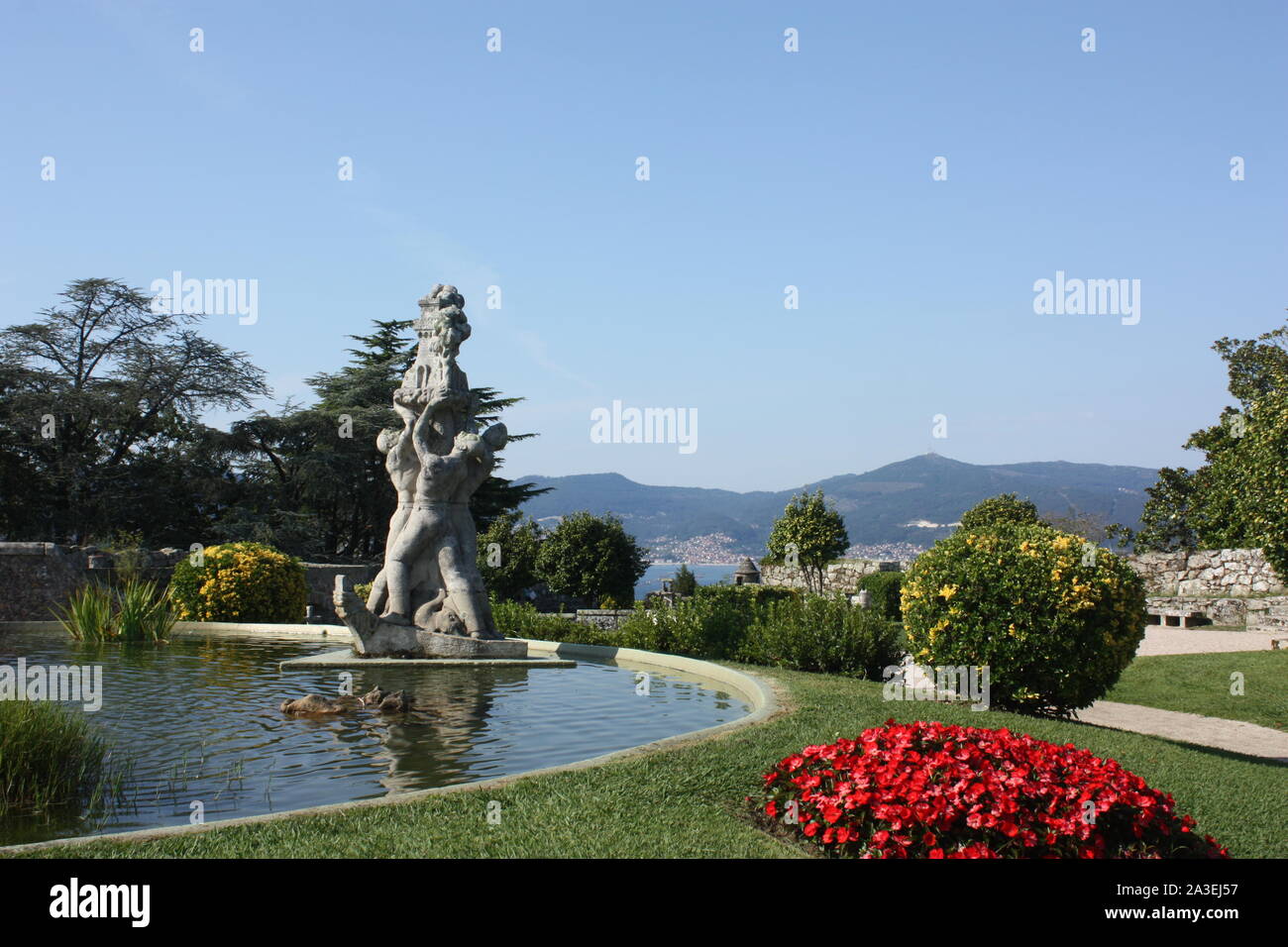 Vigo, Spain - The gardens of the fort Stock Photo - Alamy