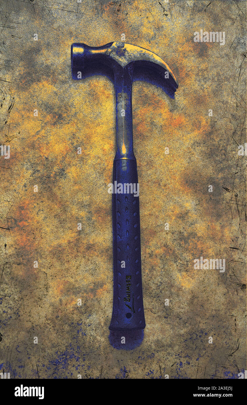 Hammer on Grunge Background Stock Photo - Alamy