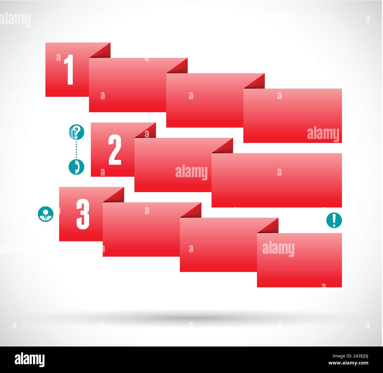Infographic with red ribbon step chart Stock Vector Image & Art - Alamy