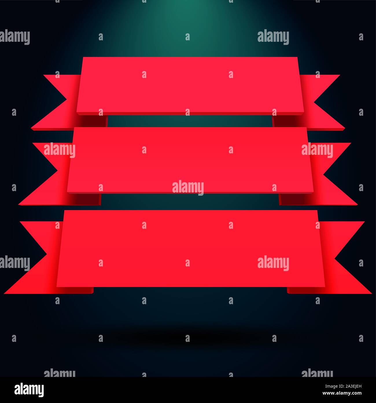 Infographic red vector 3D blue and red ribbons Stock Vector Image & Art ...