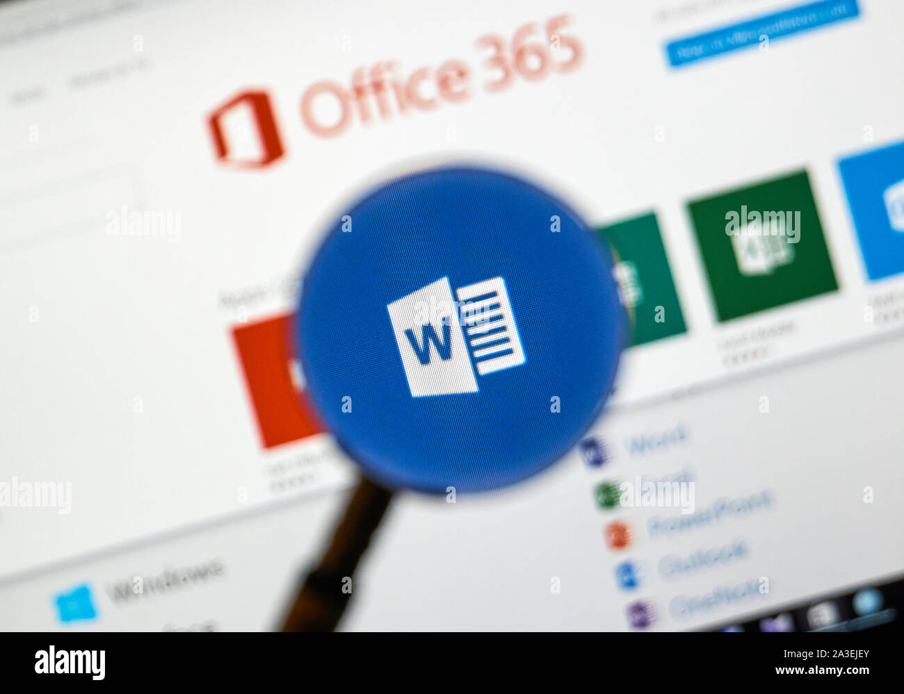MONTREAL, CANADA - MARCH 9, 2016 - Microsoft Office application under ...