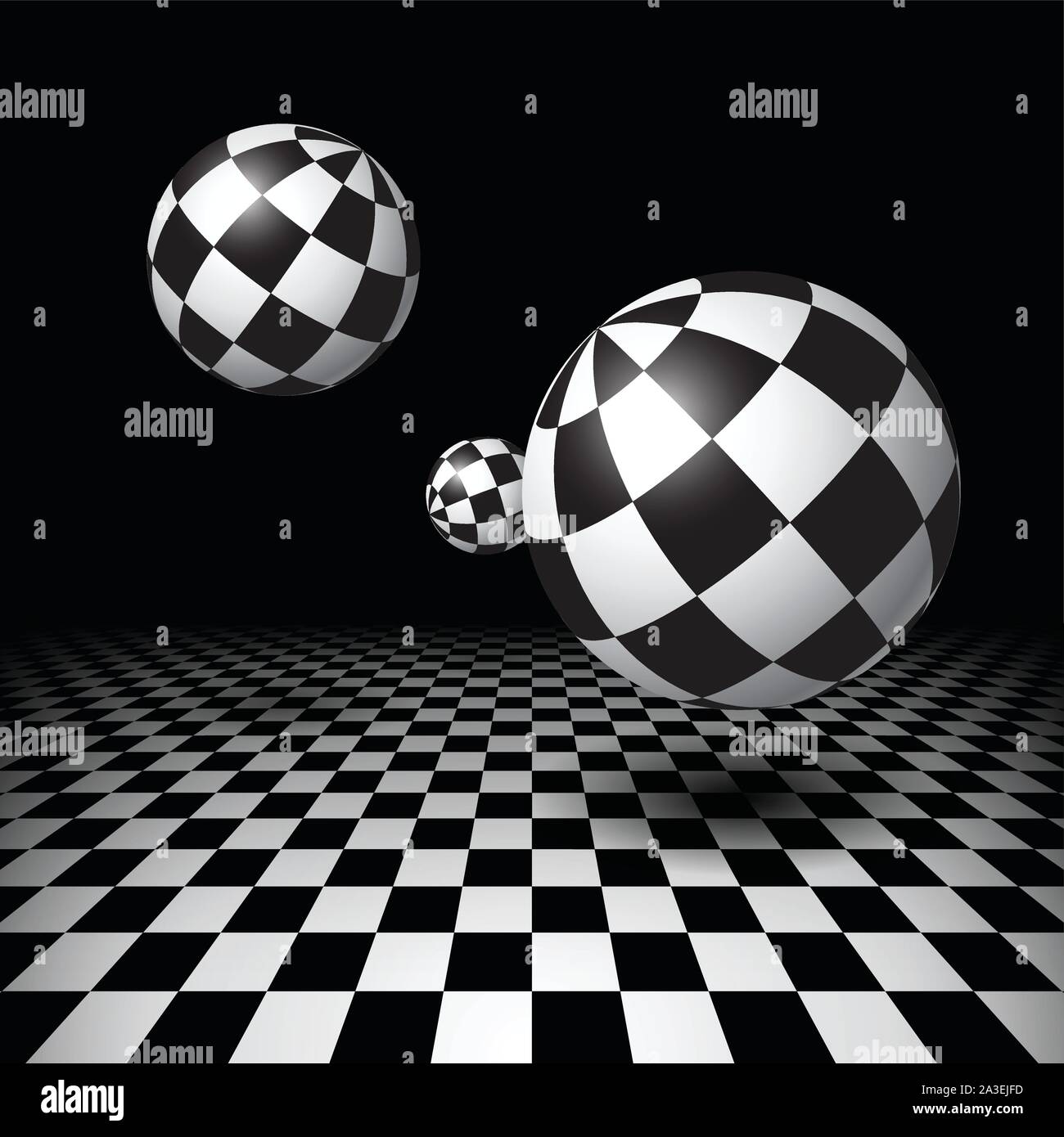 Magic black ball 3d Stock Vector Images - Alamy
