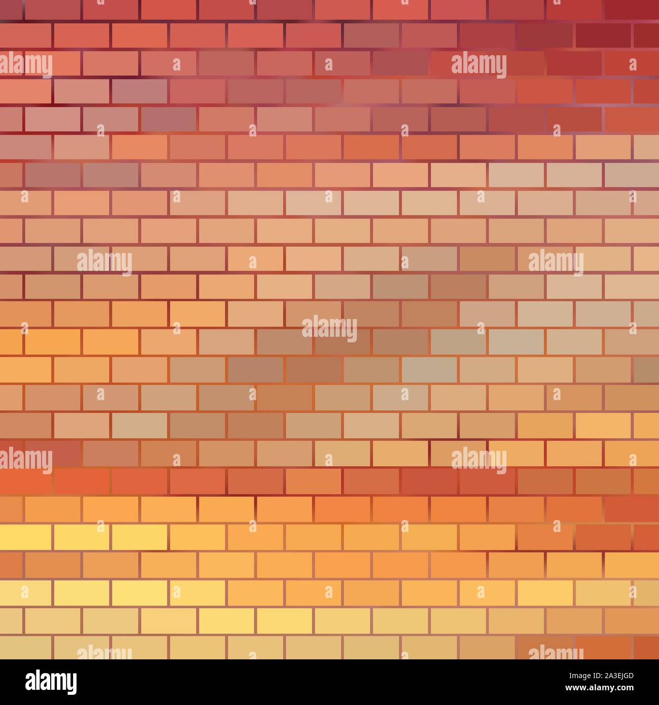 Sundown themed background with brick grid Stock Vector Image & Art - Alamy