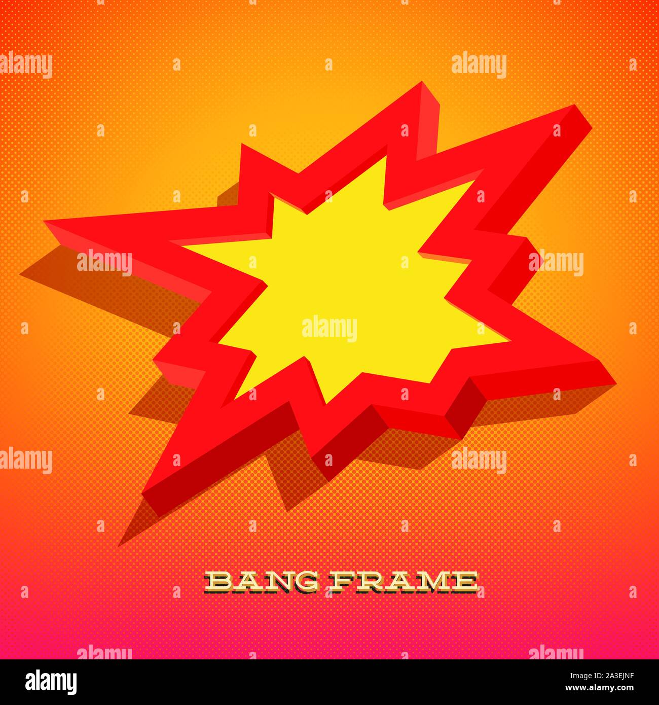 Retro card with explosion sign Stock Vector Image & Art - Alamy
