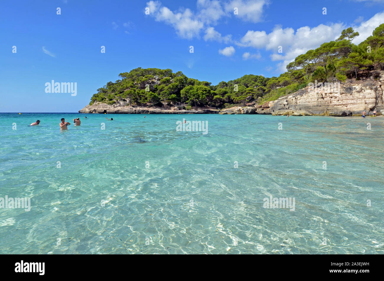Cala Macarella, popular beach on the south of Menorca Stock Photo - Alamy