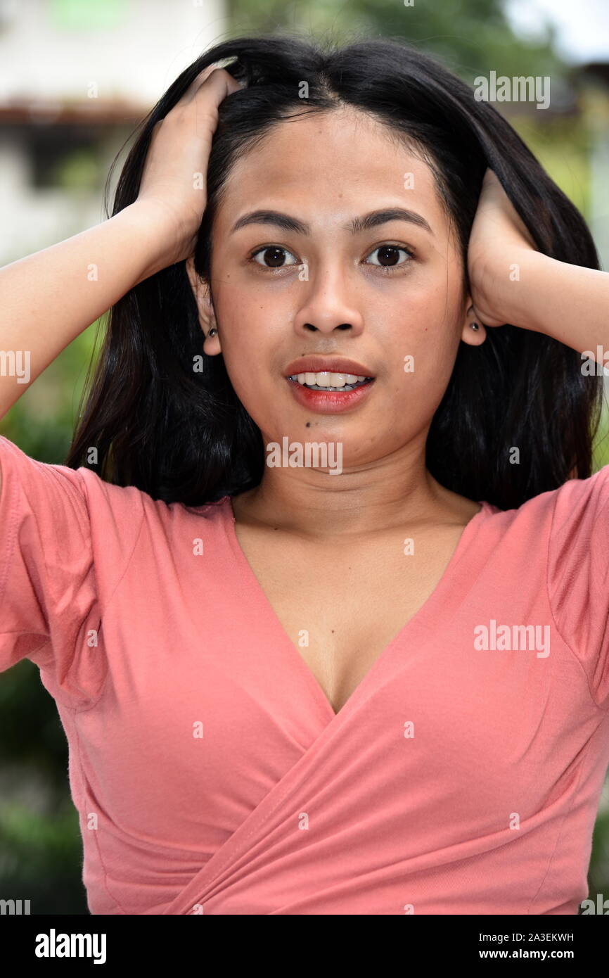 A Young Asian Female Memory Problems Stock Photo - Alamy