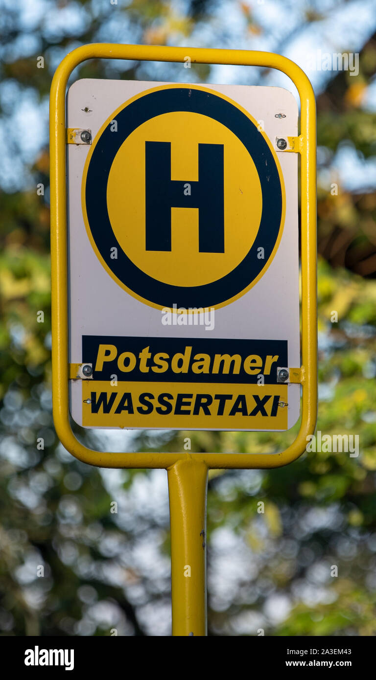 Potsdam, Germany. 07th Oct, 2019. A sign with the inscription ...