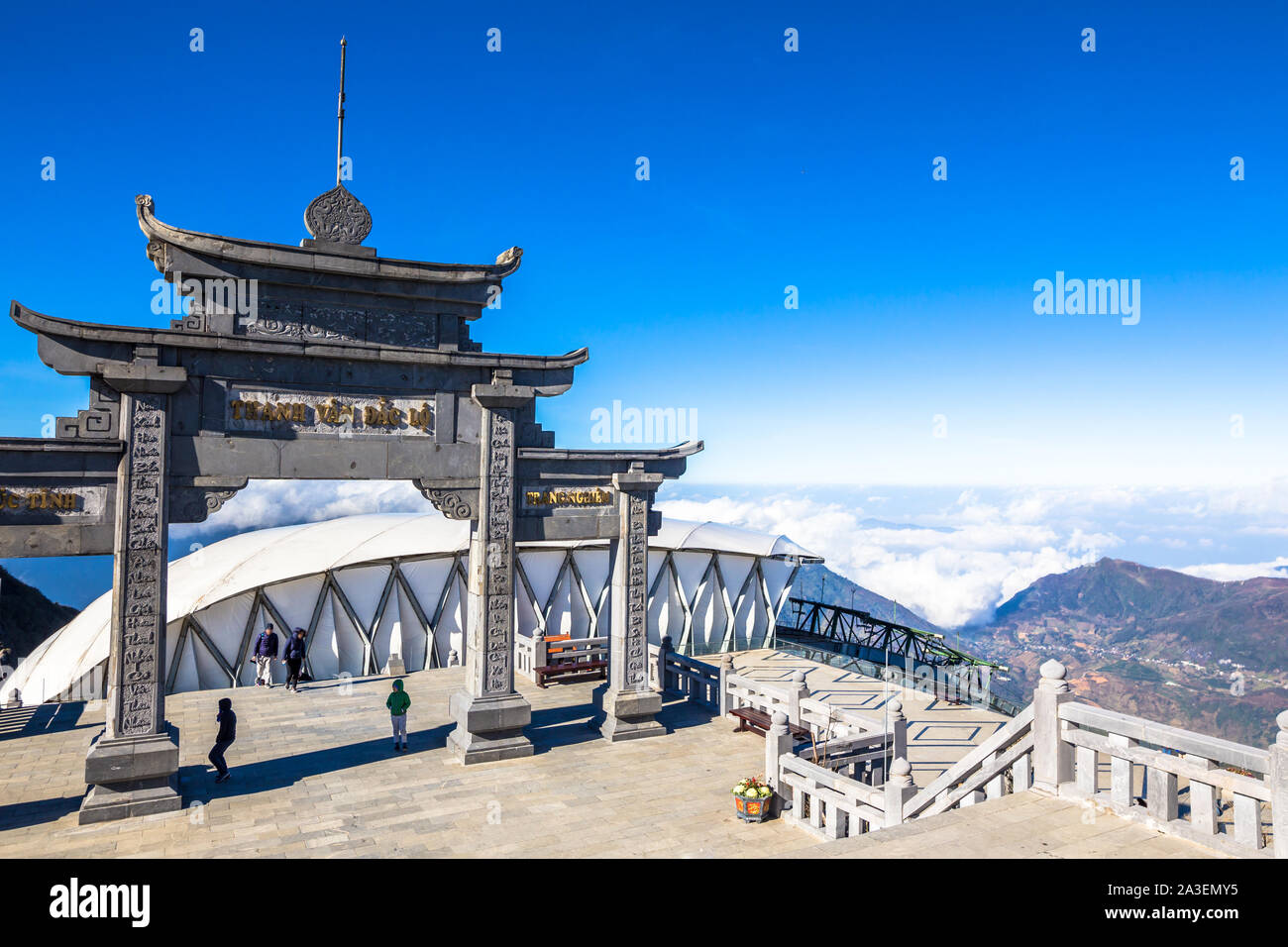Destination scenic at top of Mount Fansipan Sapa Vietnam Asia aka Roof ...