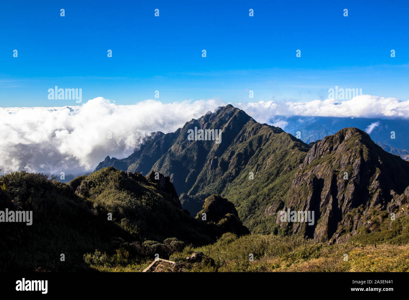 Destination scenic at top of Mount Fansipan Sapa Vietnam Asia aka Roof ...