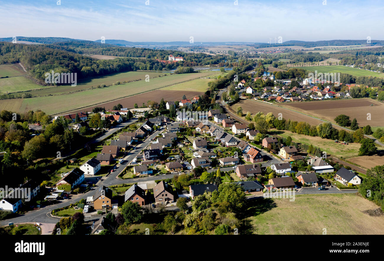 Holle, Germany. 07th Oct, 2019. Houses are located in the centre of the ...