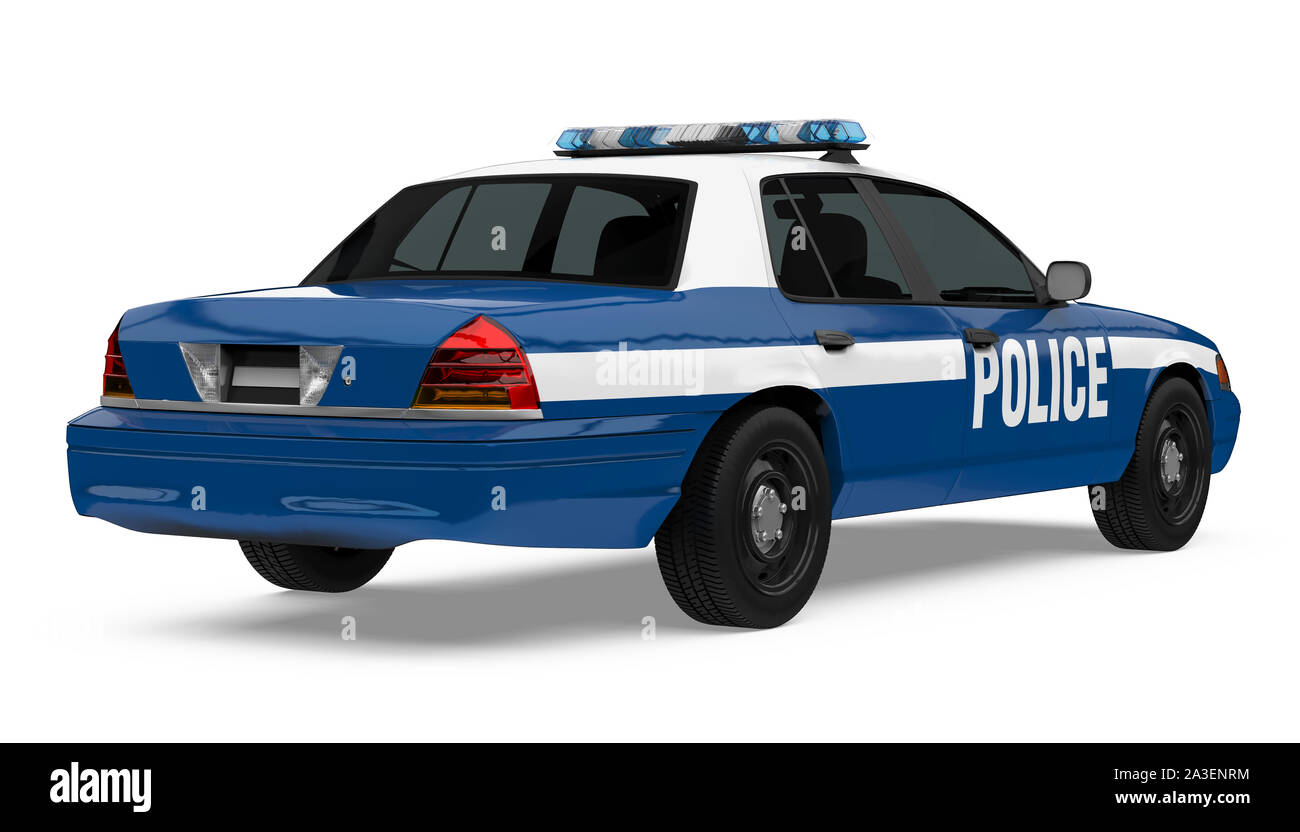 Police Car Isolated Stock Photo - Alamy
