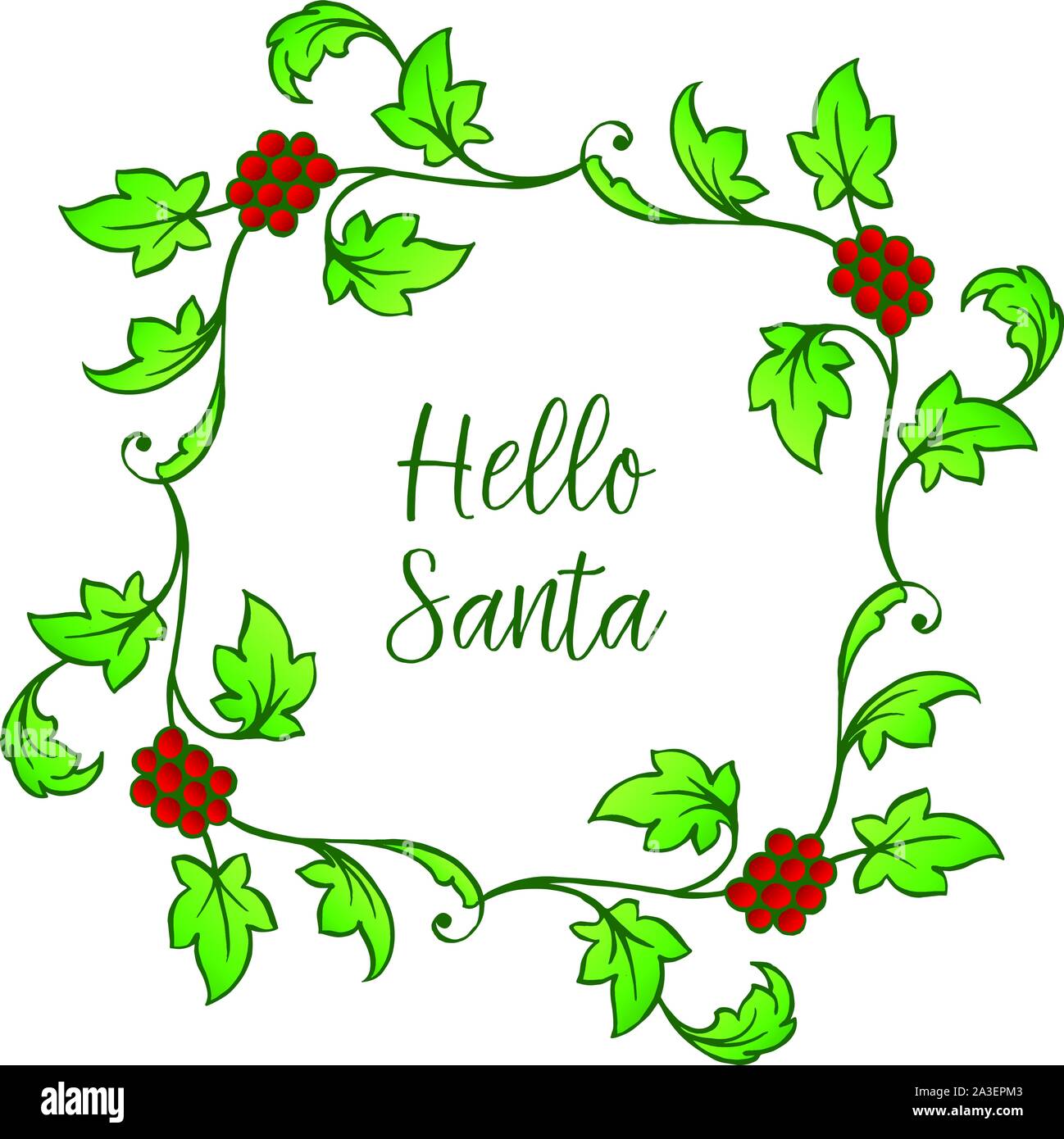 Vintage santa illustration card Stock Vector Images - Alamy