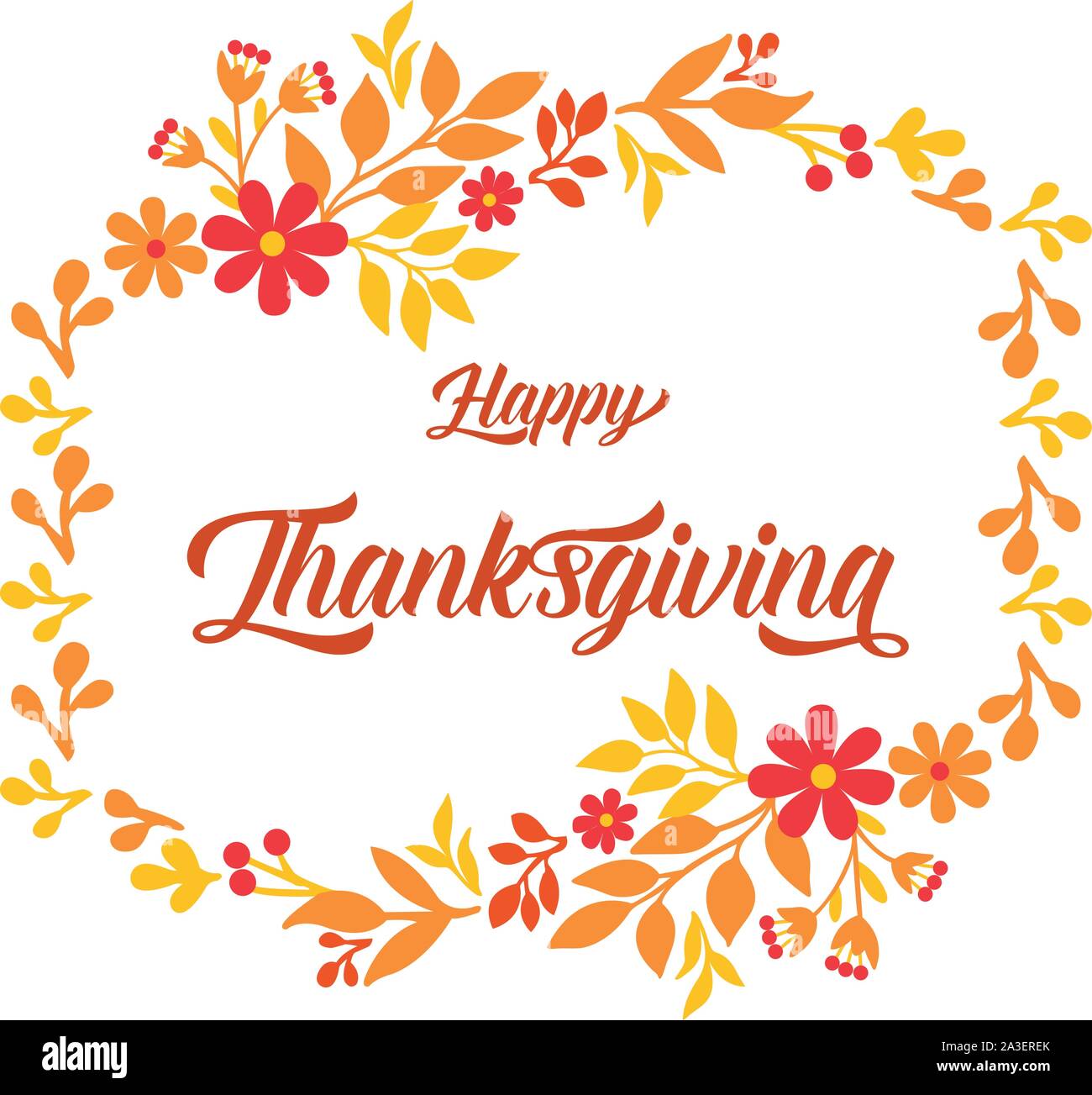 Handwritten thanksgiving background, with design element of autumn leaf ...