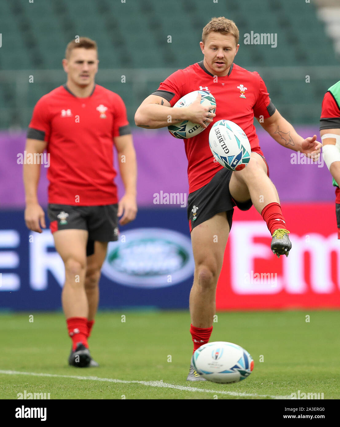 Wales James Davies during the training session at Oita Stadium Stock ...