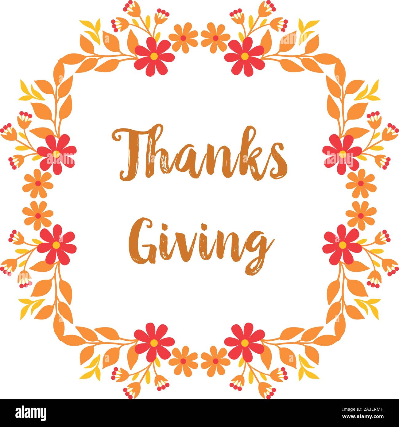 Template for banner of thanksgiving, with drawing of autumn leaves ...