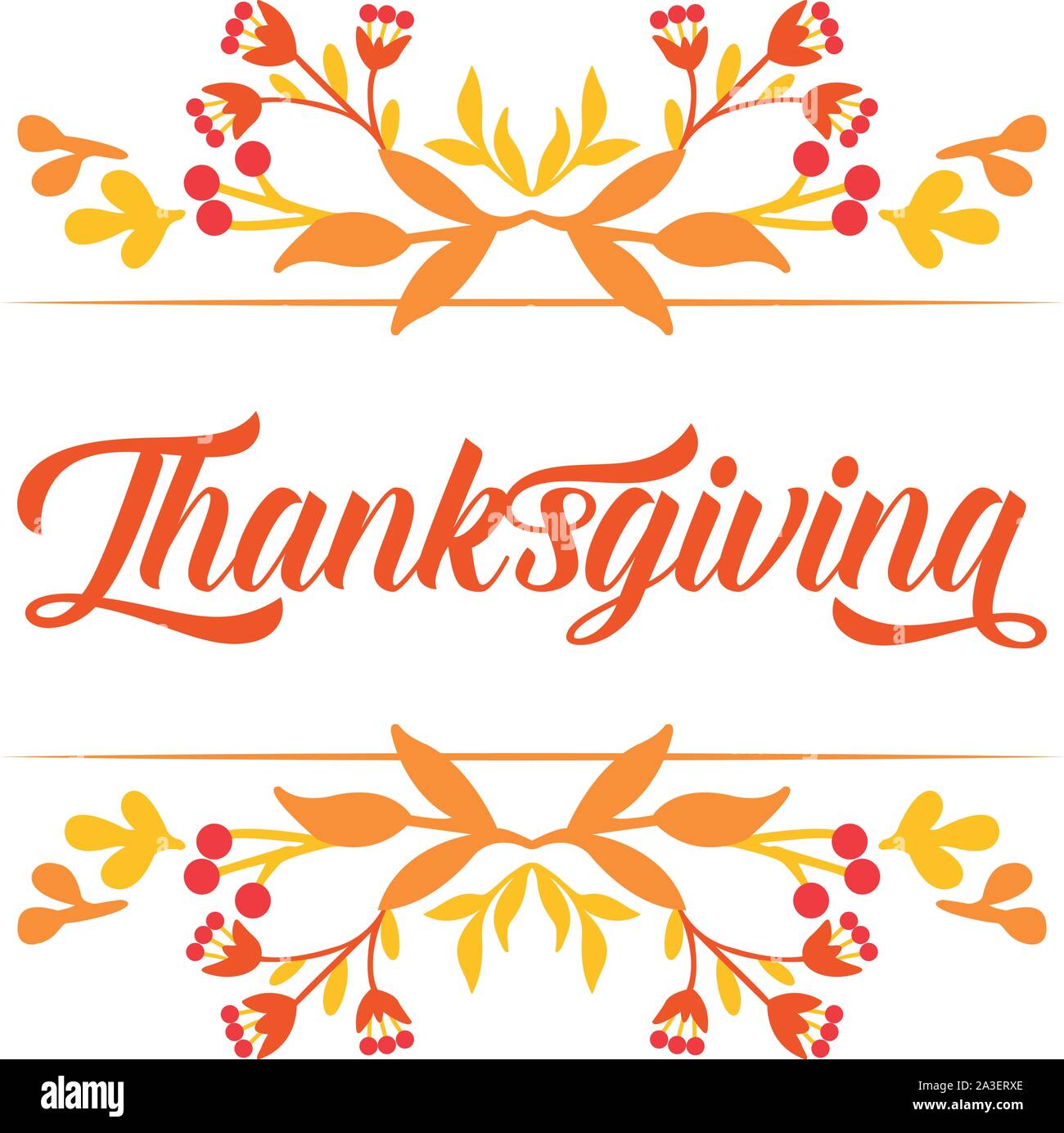 Template for banner of thanksgiving, with drawing of autumn leaves ...