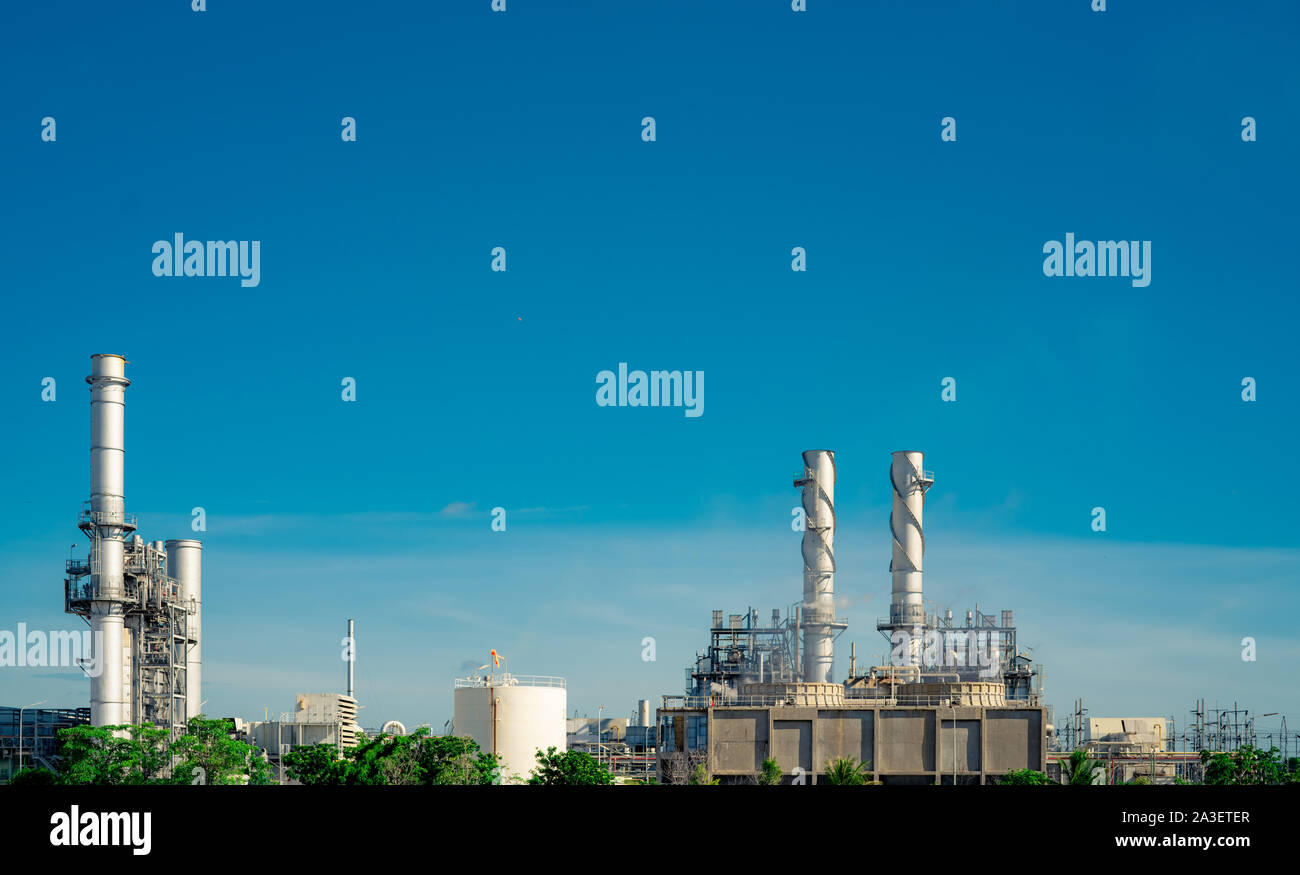 Gas turbine electrical power plant. Energy for support factory in ...