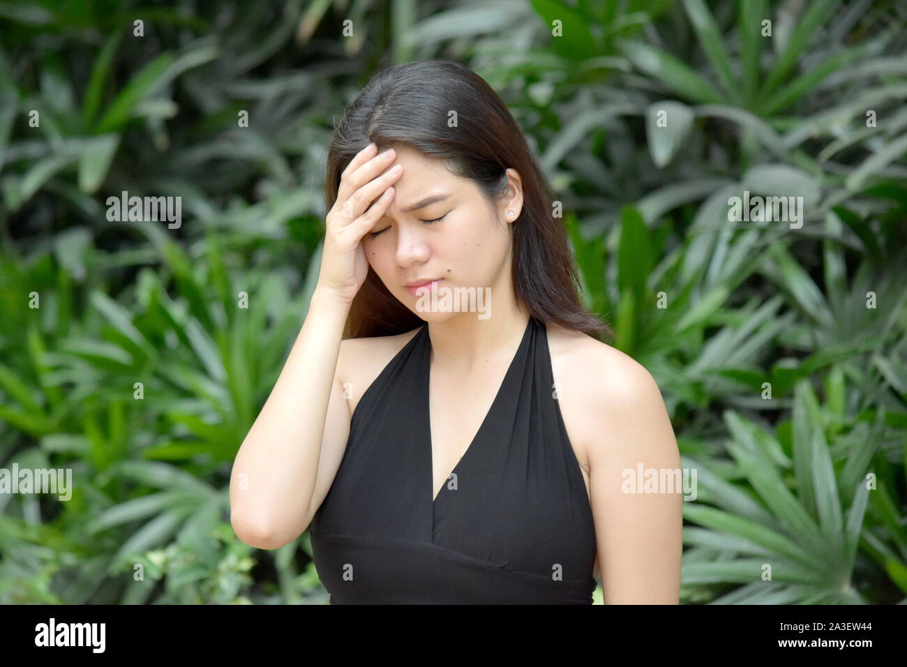 A Filipina Female And Worry Stock Photo - Alamy